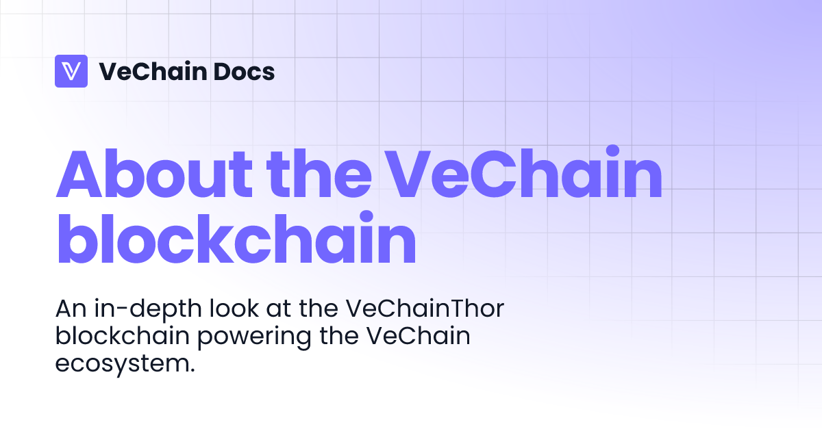 About the VeChain blockchain | VeChain Docs