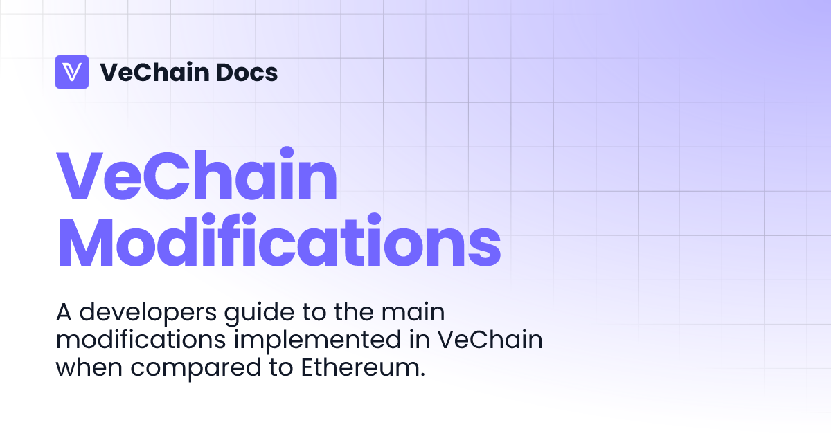 VeChain Modifications | VeChain Docs