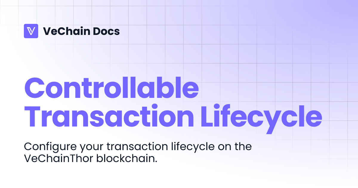 Controllable Transaction Lifecycle | VeChain Docs