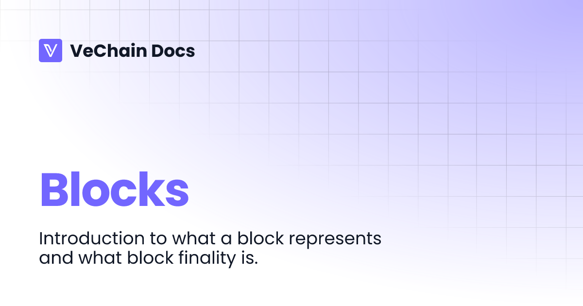 Blocks | VeChain Docs